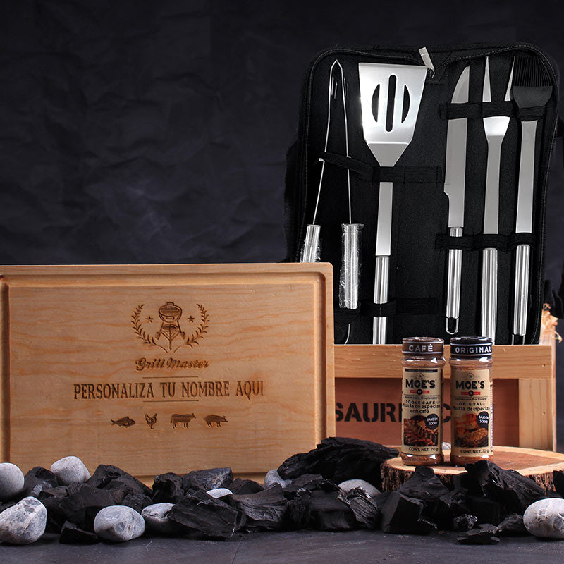 Regala un Kit de Asador Personalizado Premium | Tyranosaurio
